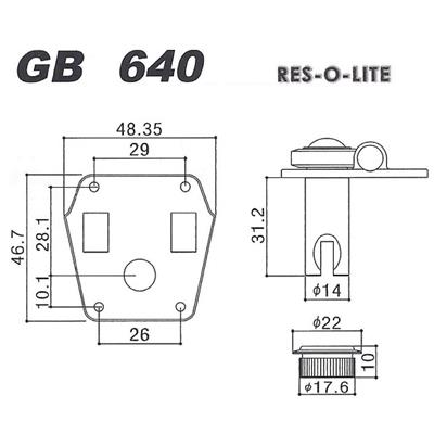 MECANIQUES GOTOH GB640 4L NICKEL ELEPHANT FENDER PRE CBS