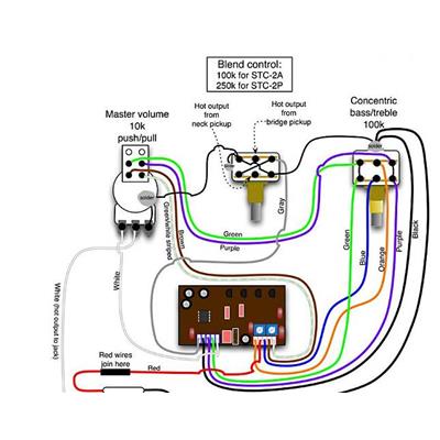 PREAMP SEYMOUR DUNCAN STC-3M3 MUSIC MAN COMPLET