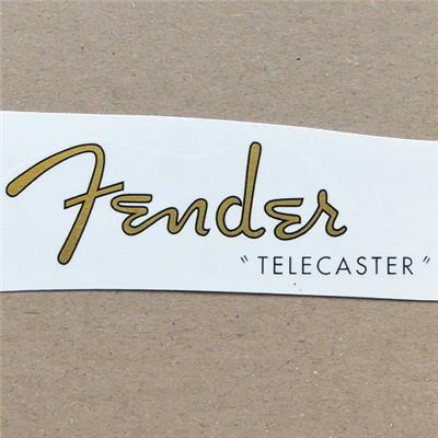 LOGO FENDER TELECASTER CUSTOM DECALCOMANIE DORE