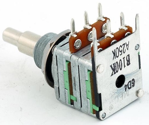 Stacked Potentiometer MEC A250K B100K/cc MEC