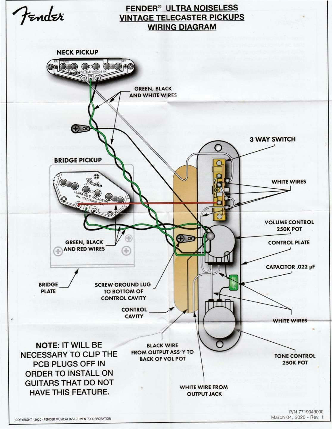 MICROS FENDER TELE VINTAGE NOISELESS